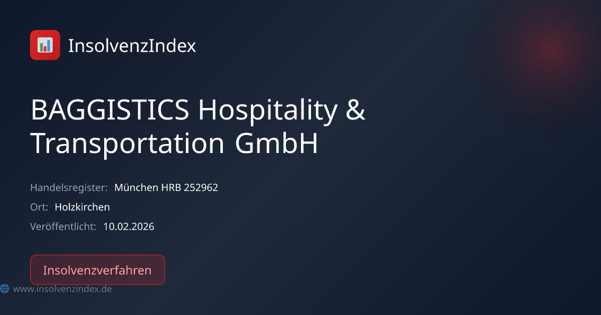 BAGGISTICS Hospitality & Transportation GmbH (München HRB 252962 ...