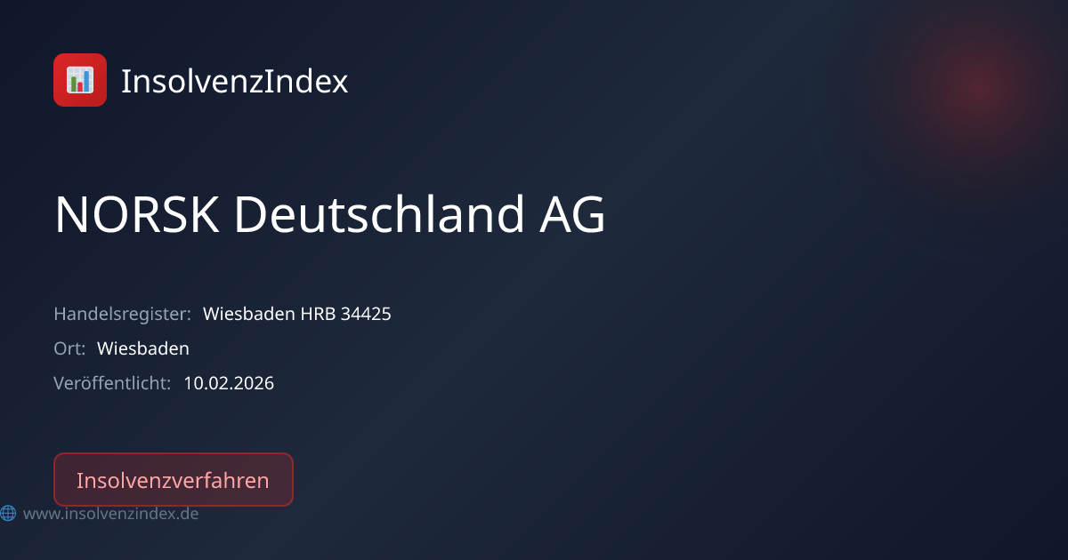 NORSK Deutschland AG (Wiesbaden HRB 34425) – Insolvenz Wiesbaden ...